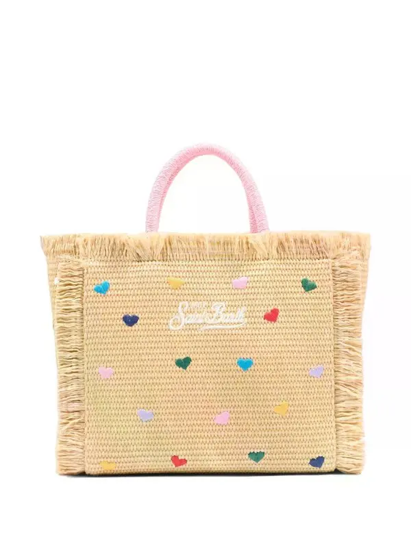 MC2 SAINT BARTH Heart Embroidered Tote Bag