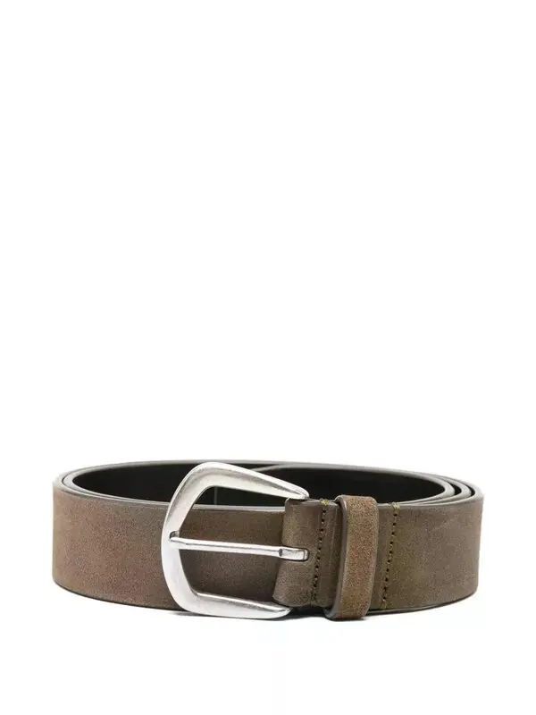 Officine Creative Suede Buckle Belt - Neutrals
