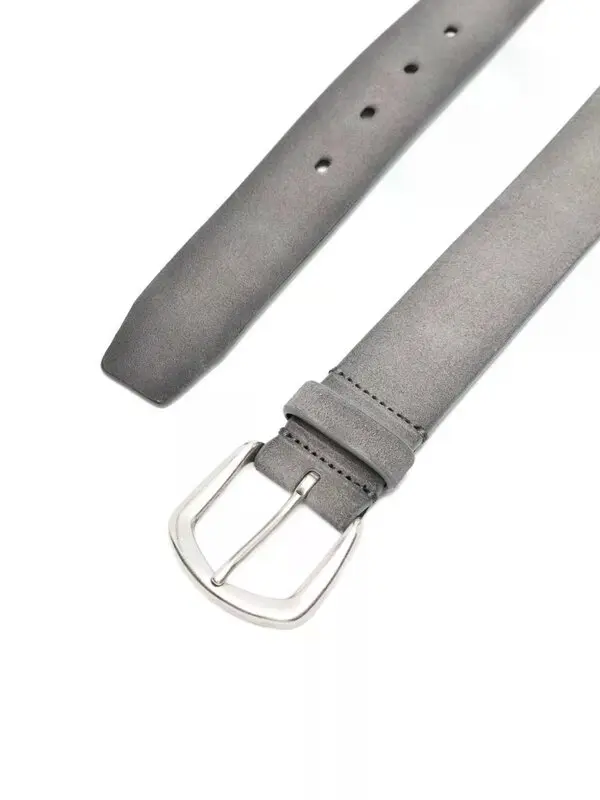Officine Creative Suede Buckle Belt - Grey