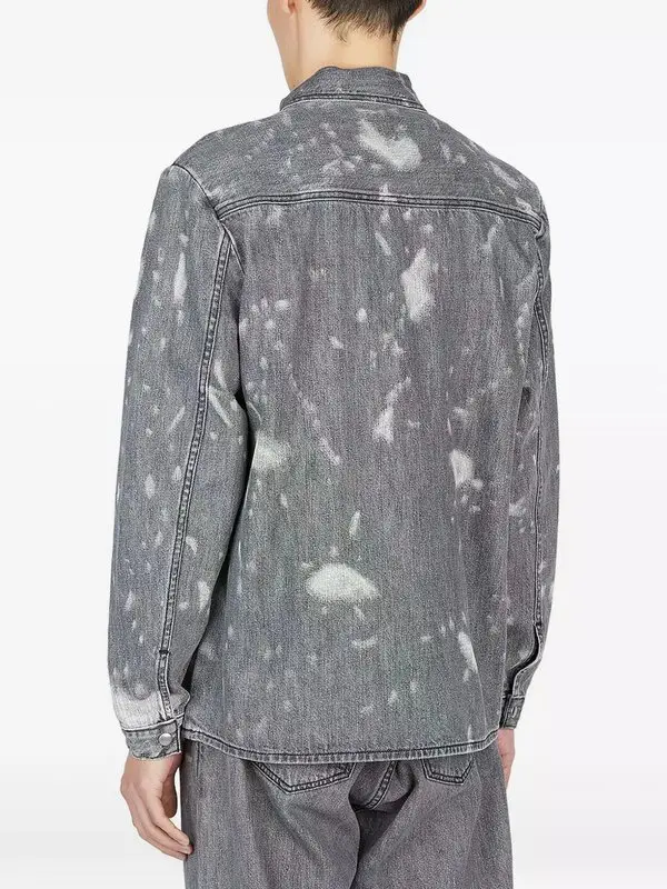 AHMED AMER Bleached Denim Jacket