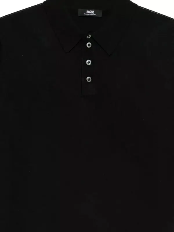 Alpha Studio Buttoned Short-sleeve Polo Shirt