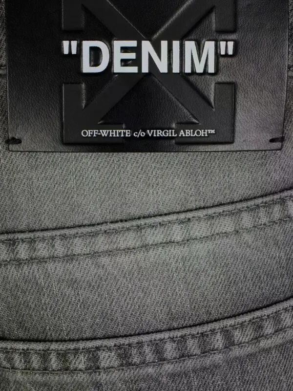 Off-White Meteor Cut-out Jeans - Grey