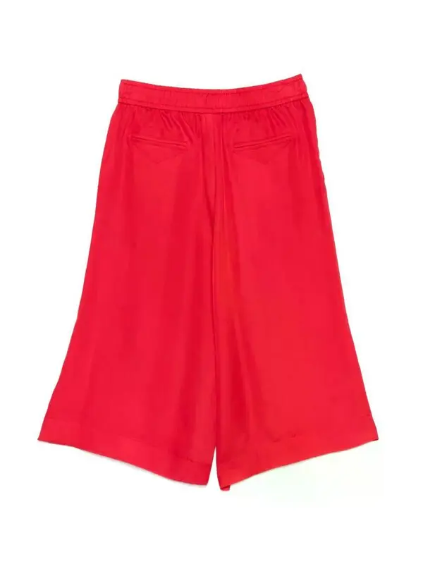 MERCI Drawstring Cropped Trousers - Red