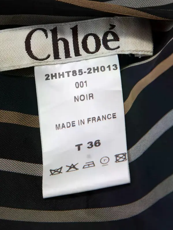 Chloé Striped Asymmetrical Drape Top