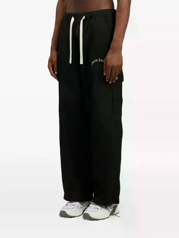 Palm Angels Curved Logo Cargo Trousers