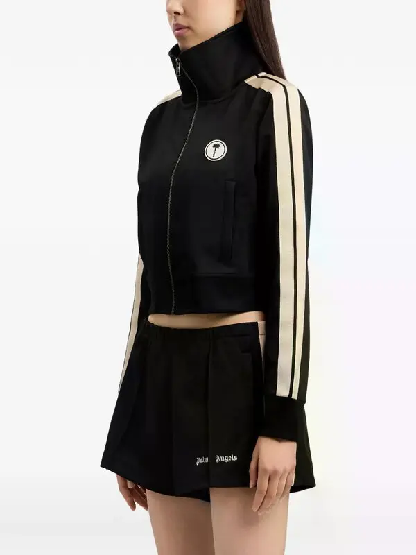 Palm Angels Tree Logo Sleeve Bands Cropped Track Jacket