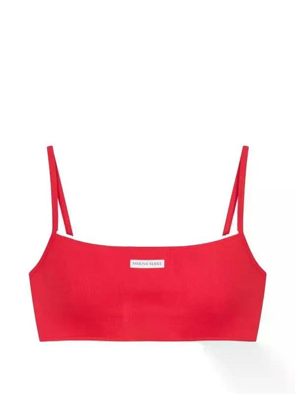 MARINE SERRE Organic Cotton Bra - Red