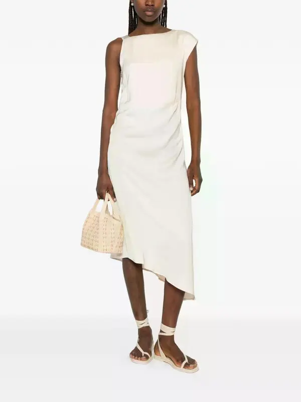 Peserico Embellished Draped Midi Dress