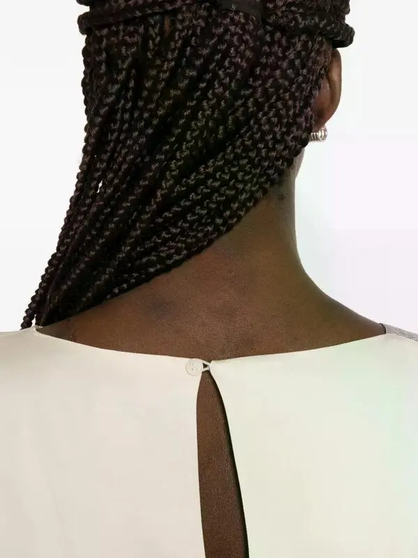 Peserico Embellished Draped Midi Dress