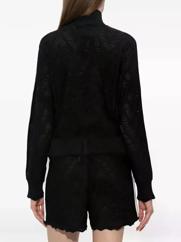 Adidas Firebird Knitted Crochet Zip-up Sweater