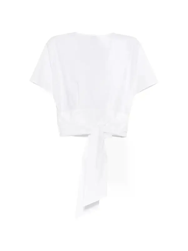 Patrizia Pepe Cropped Zip-fastening Top - White
