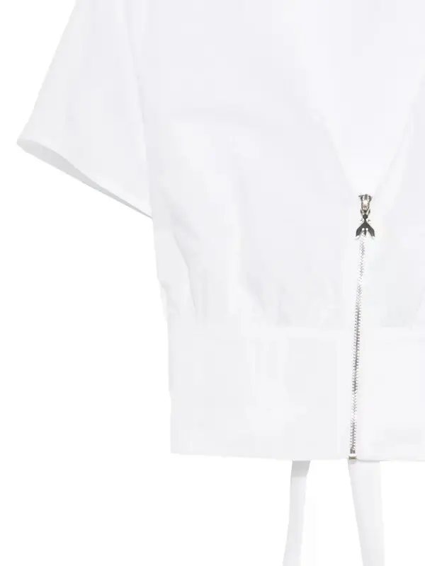Patrizia Pepe Cropped Zip-fastening Top - White