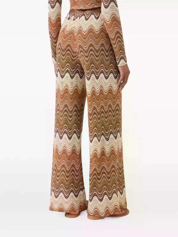 MC2 SAINT BARTH Wave Pattern Raschel-knit Trousers