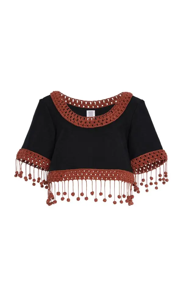 Rosie Assoulin Return Of The Mac Crop Top - Black