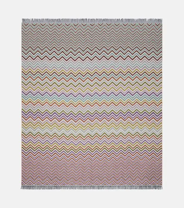 Missoni Antwan Fringed Wool-blend Throw - Multicoloured