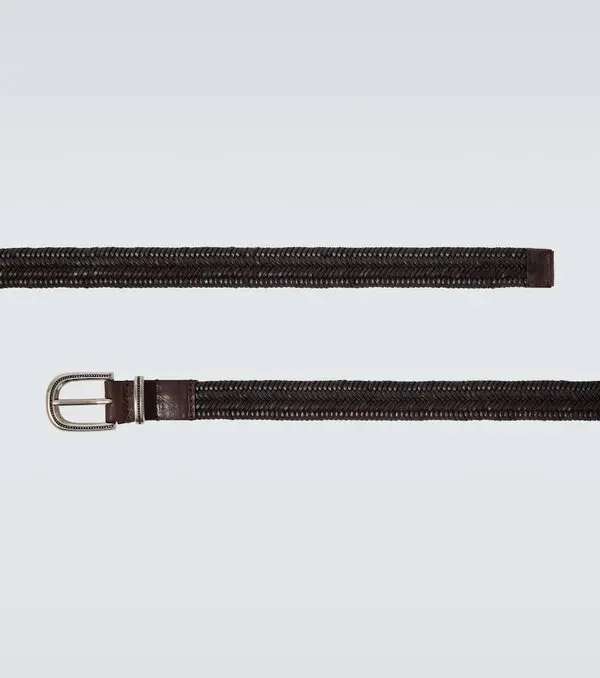 Brunello Cucinelli Woven Leather Belt