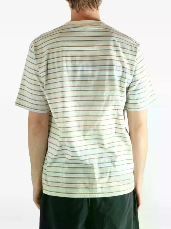 Auralee Gradient Stripe T-shirt - Green