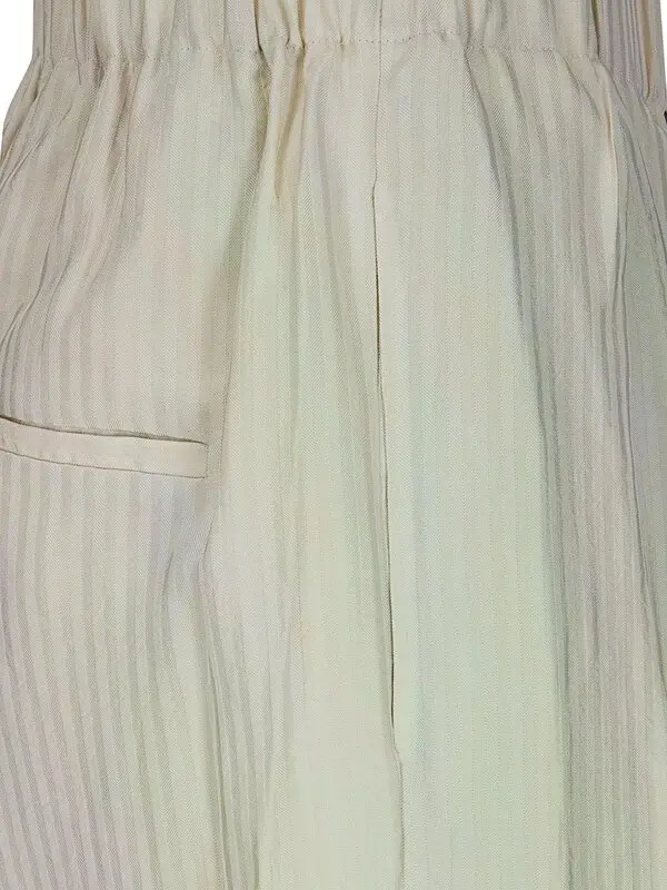 UMA WANG Chevron Pattern Wide Leg Trousers
