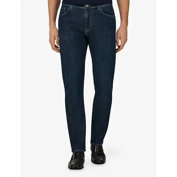 Boggi Milano Straight Regular-fit Stretch-denim Jeans
