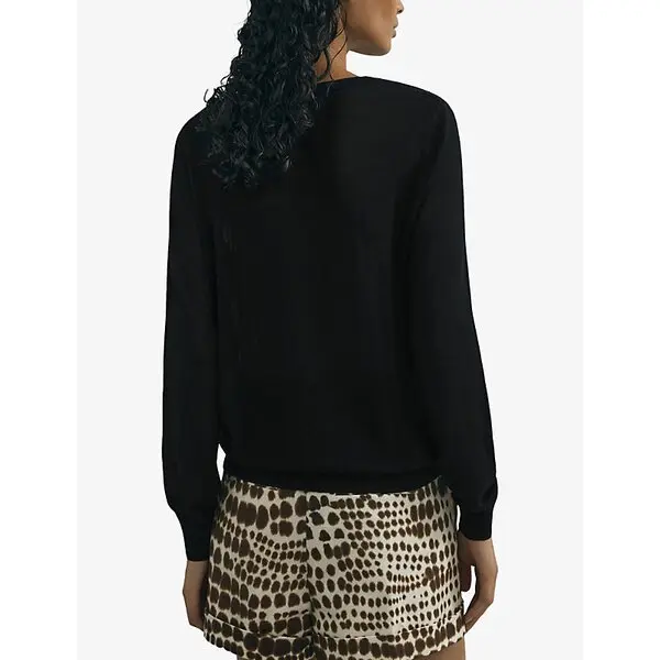 REISS X Atelier Leyla Round-neck Cashmere-blend Jumper