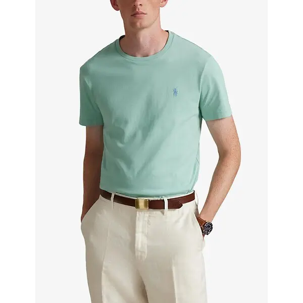 Polo Ralph Lauren Logo-embroidered Regular-fit Cotton-jersey T-shirt - Celadon/c7109