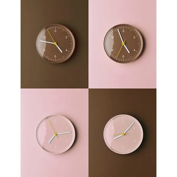 HAY Jasper Morrison Aluminium Wall Clock 26cm - Pink
