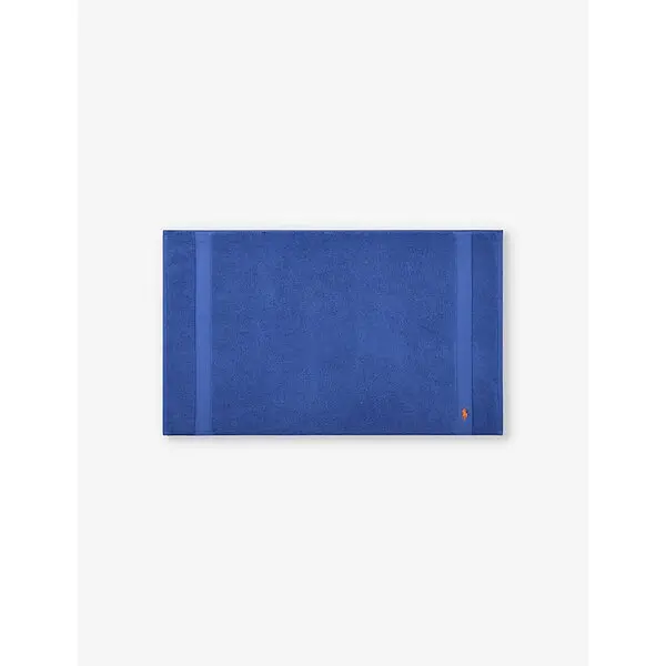 Ralph Lauren Polo Player-embroidered Cotton 55cm X 90cm - Iris Blue
