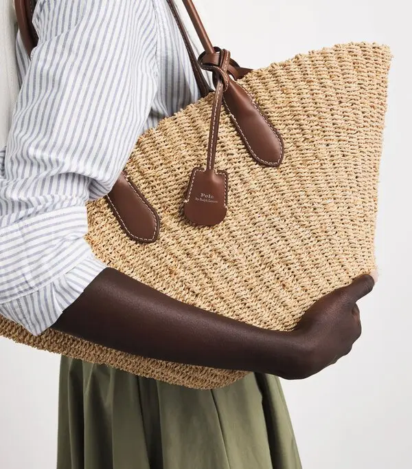 Polo Ralph Lauren Raffia Tote Bag