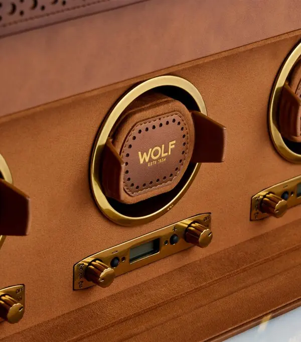 Wolf Brogue Triple Watch Winder With Storage