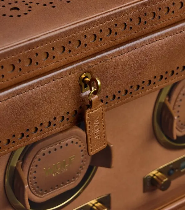 Wolf Brogue Triple Watch Winder With Storage
