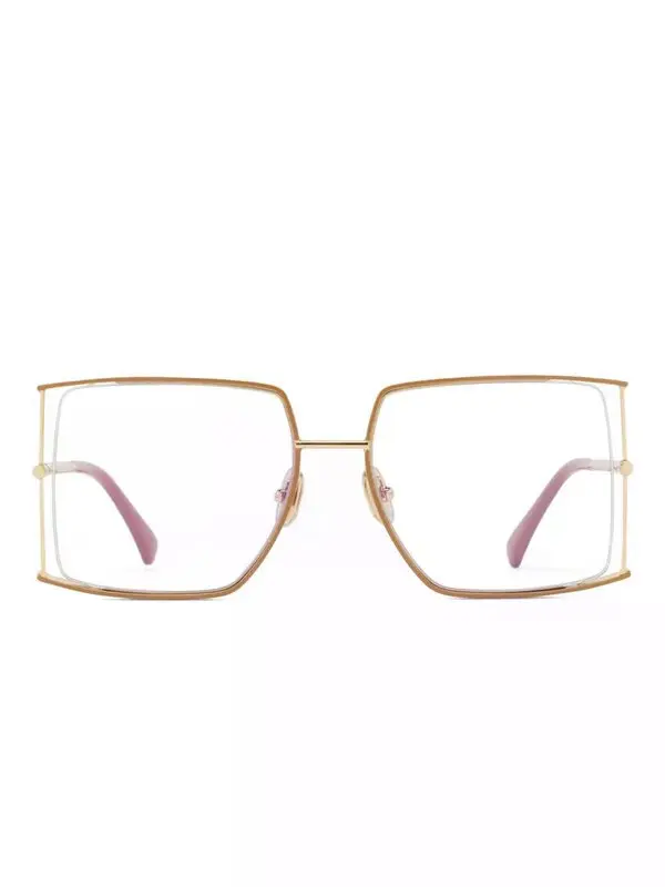 Max Mara Square Frame Glasses - Gold