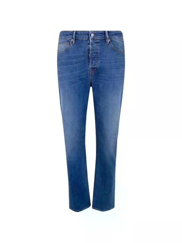 NINE:INTHE:MORNING Cotton Faded Effect Jeans - Blue