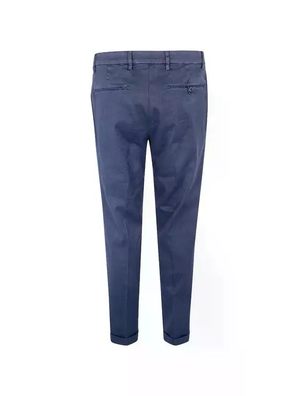 MICHAEL COAL Linen Frederick Trousers - Blue