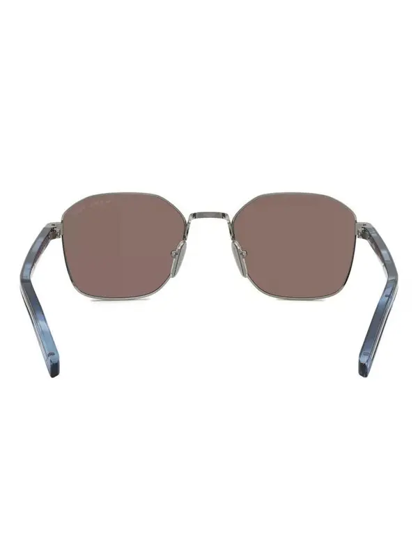 Prada Geometric-frame Sunglasses - Silver