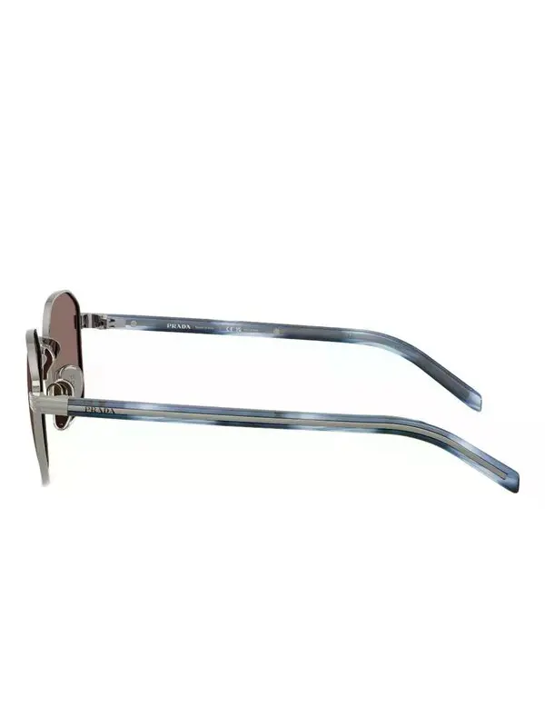 Prada Geometric-frame Sunglasses - Silver