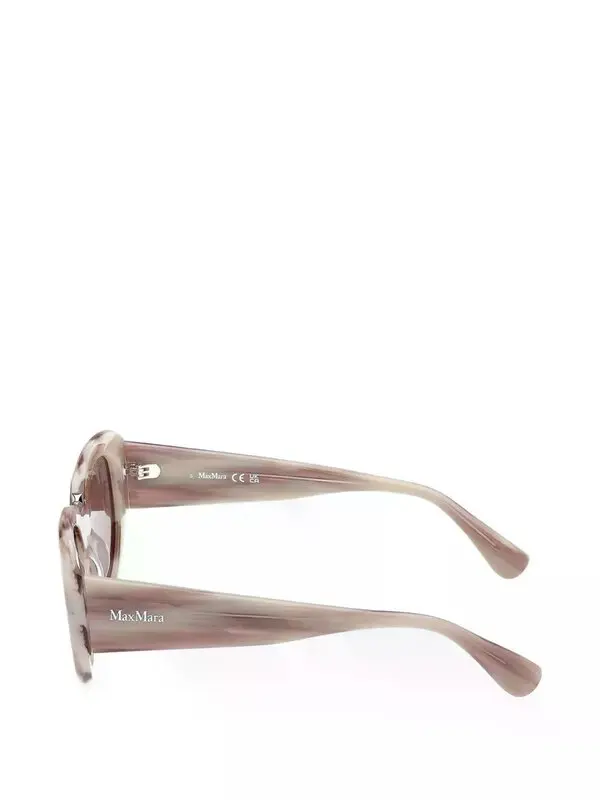 Max Mara Oval-frame Sunglasses - Neutrals