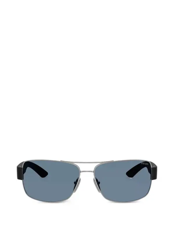 Prada Rectangle-frame Sunglasses - Silver
