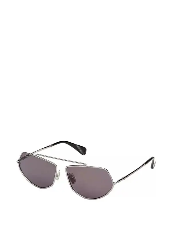 Max Mara Geometric Brow-bar Sunglasses - Silver