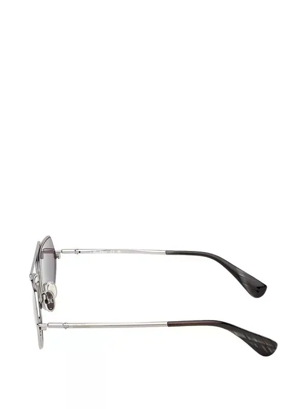 Max Mara Geometric Brow-bar Sunglasses - Silver