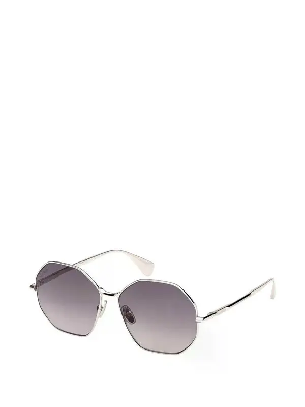 Max Mara Geometric-frame Sunglasses - Silver