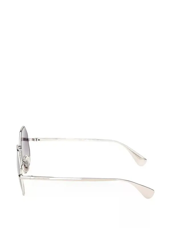 Max Mara Geometric-frame Sunglasses - Silver