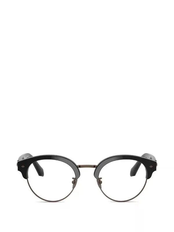 Giorgio Armani Browline Frame Glasses - Black