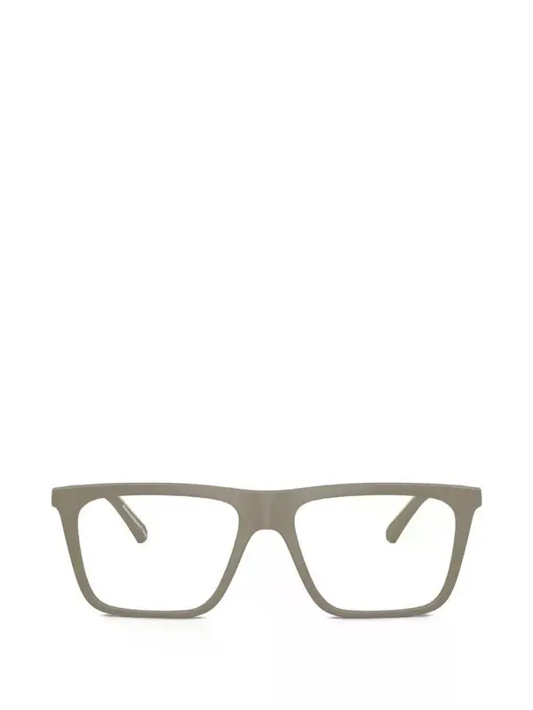 Emporio Armani Matte Rectangle Frame Sunglasses - Neutrals