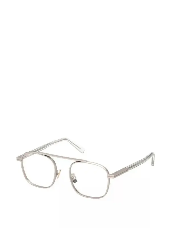Zegna Square-frame Glasses - Silver