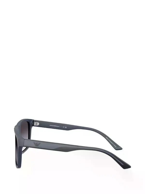 Emporio Armani Matte Square Frame Sunglasses