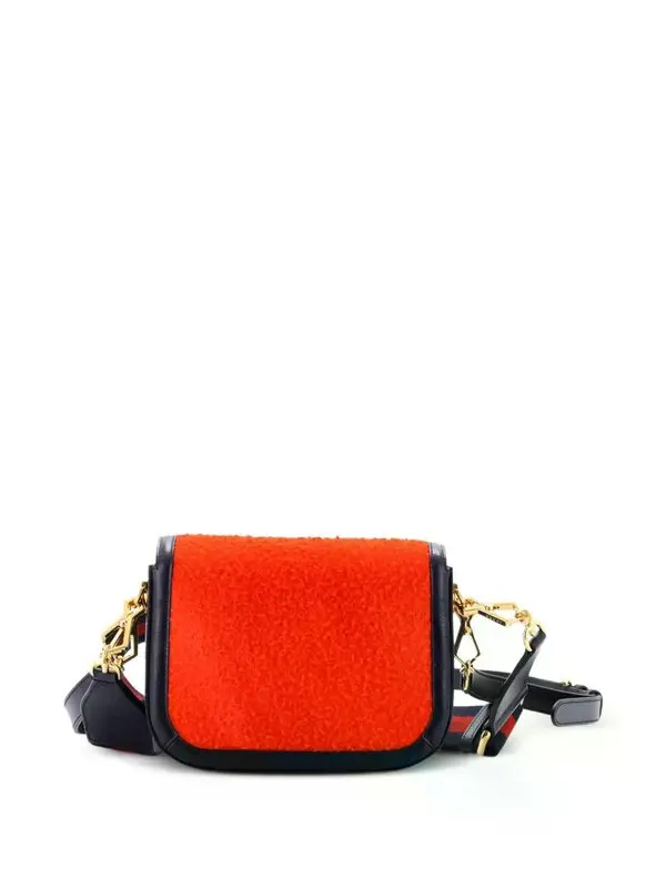 Gucci Horsebit 1955 Shoulder Bag Wool Mini - Blue