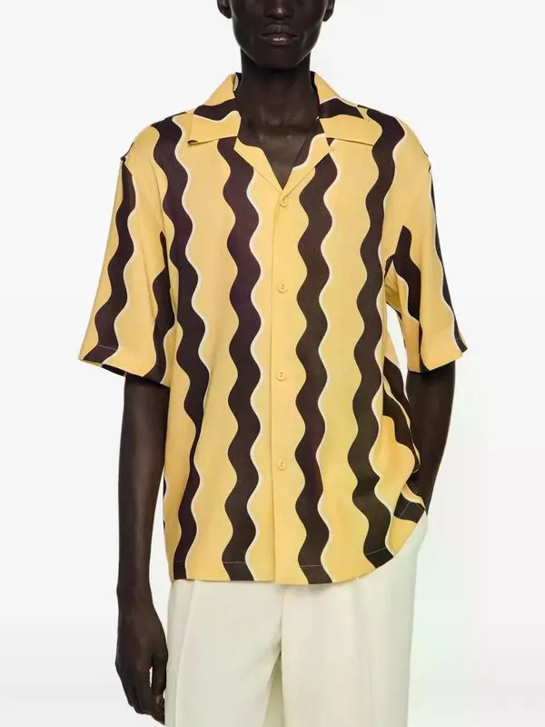 Sandro Printed Linen Shirt