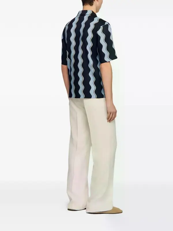 Sandro Printed Linen Shirt
