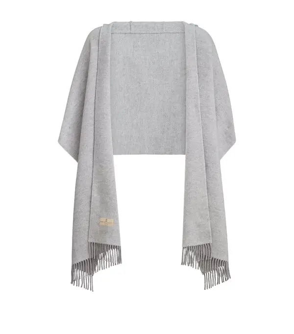 Brunello Cucinelli Wool-cashmere Hooded Scarf - Grey
