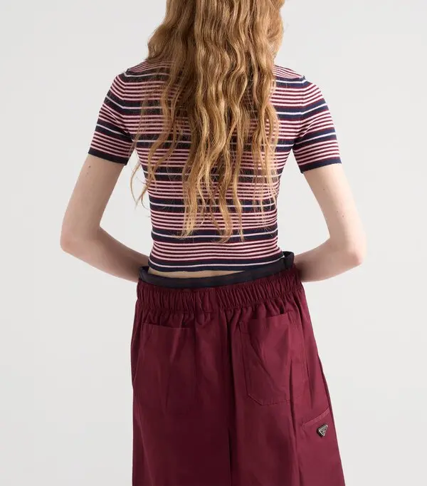 Prada Striped Cotton Blend T-shirt